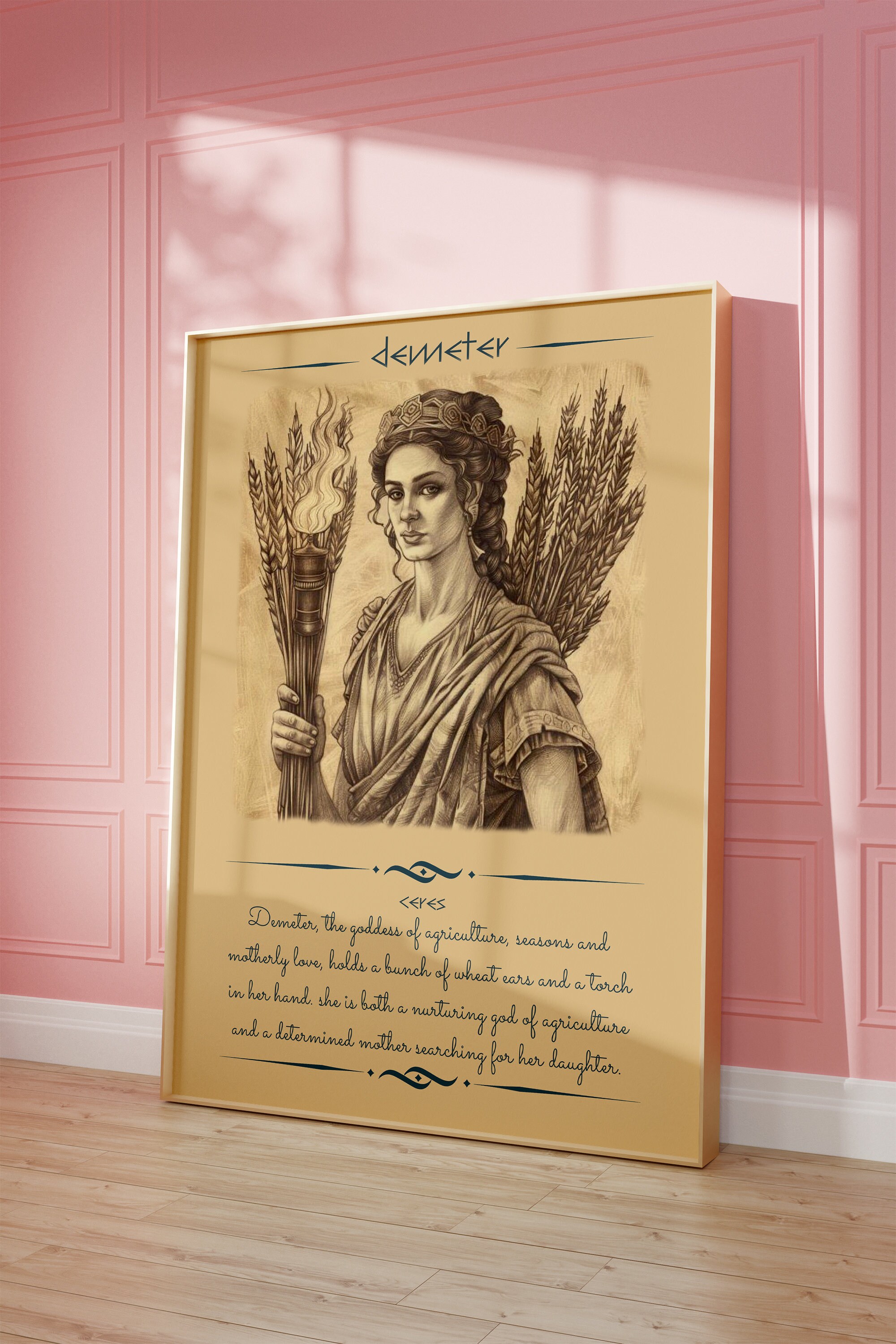 Greek Mythology Poster, Demeter Poster, Greek Mythology Art, Greek ...