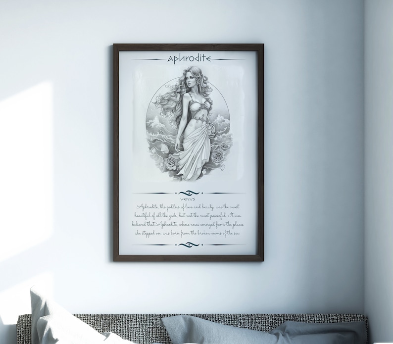 Greek Mythology Poster, Aphrodite Poster, Greek Mythology Art, Greek ...