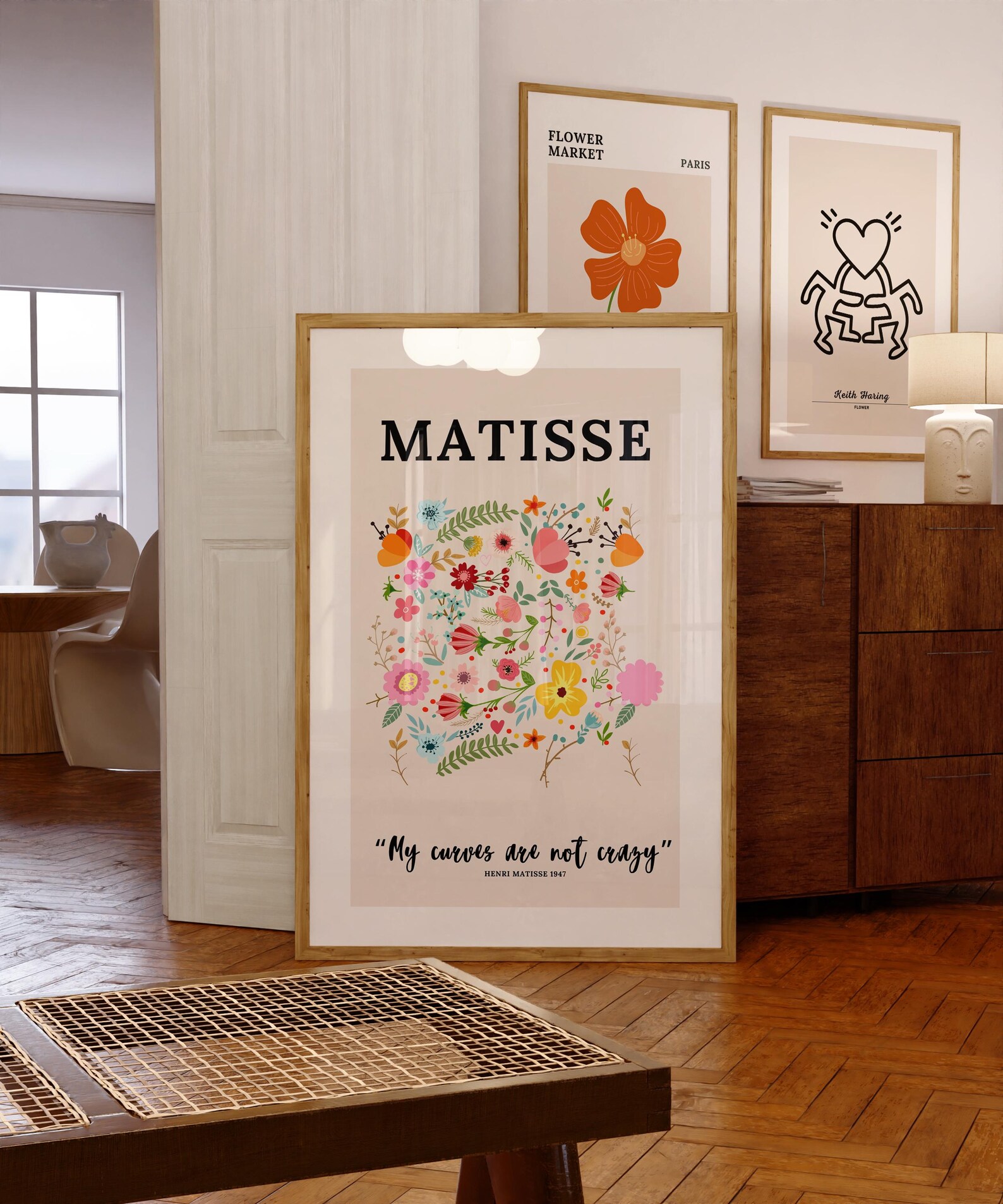 Famous Artist Inspired 3-piece Framed Poster Set, Impressionist Wall ...