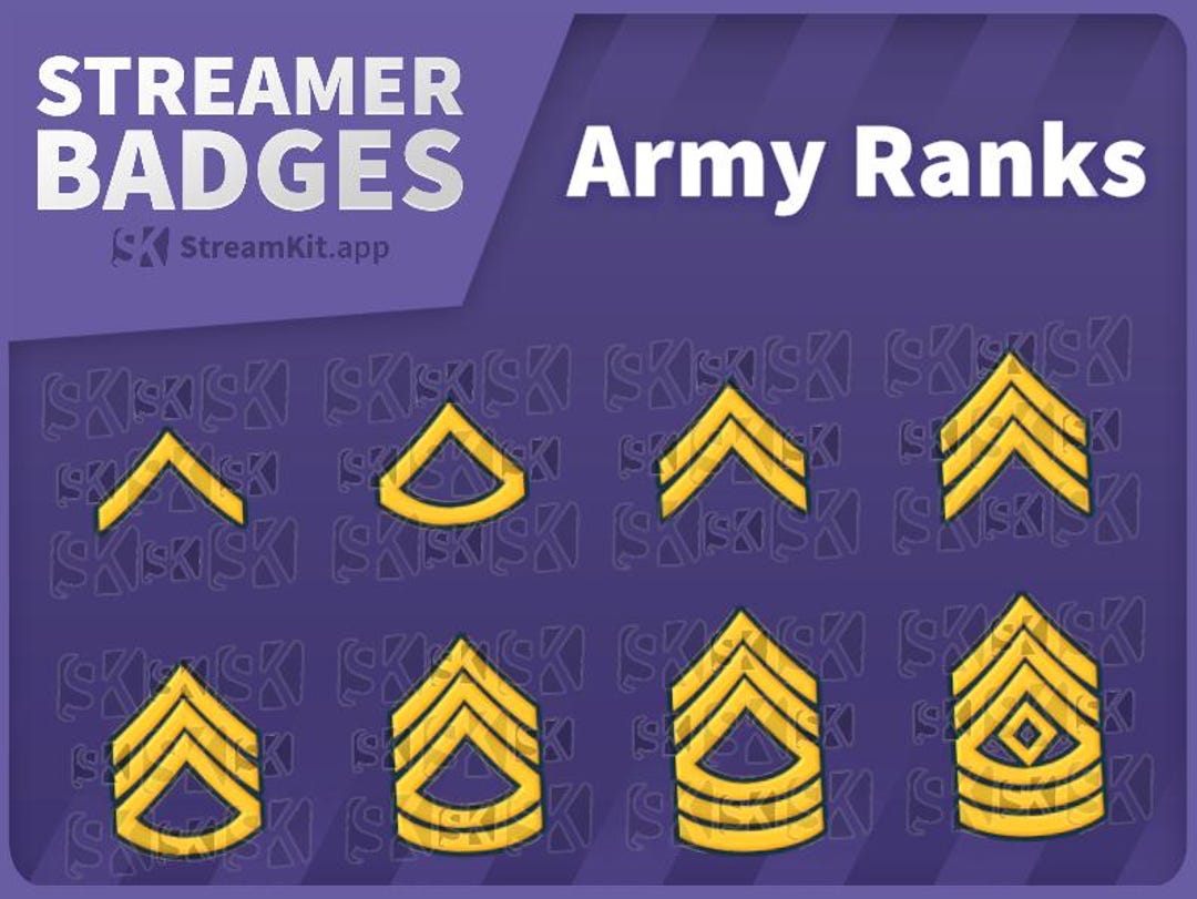 Army Ranks Sub Badges Shooter Gaming Elo Tiers Military Ranks Army ...