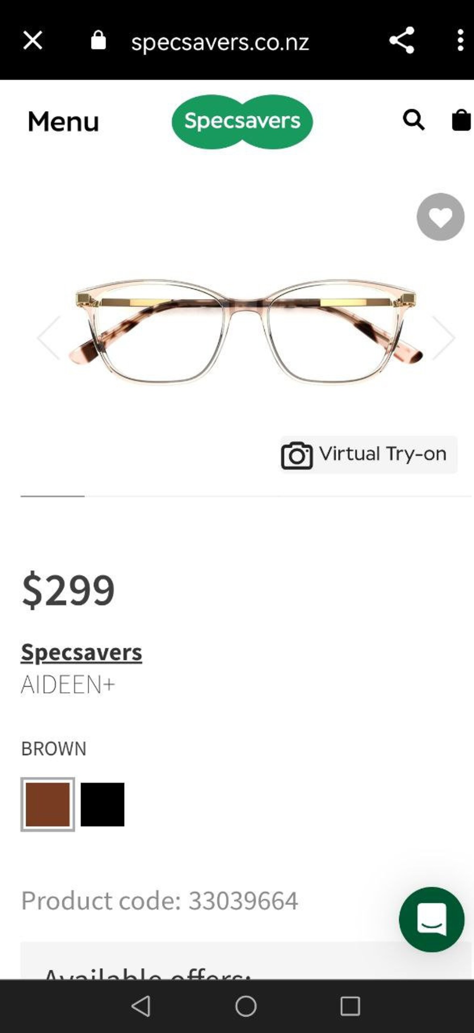 Specsavers Eyeglasses Mod. AIDEEN, Beautiful Elegant Frame, New Stock ...