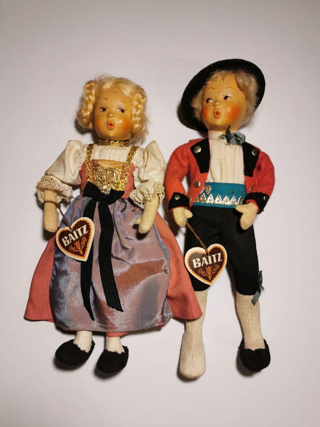 Vintage Whistling Boy and Girl Dolls BAITZ. Collectible Dolls BAITZ ...