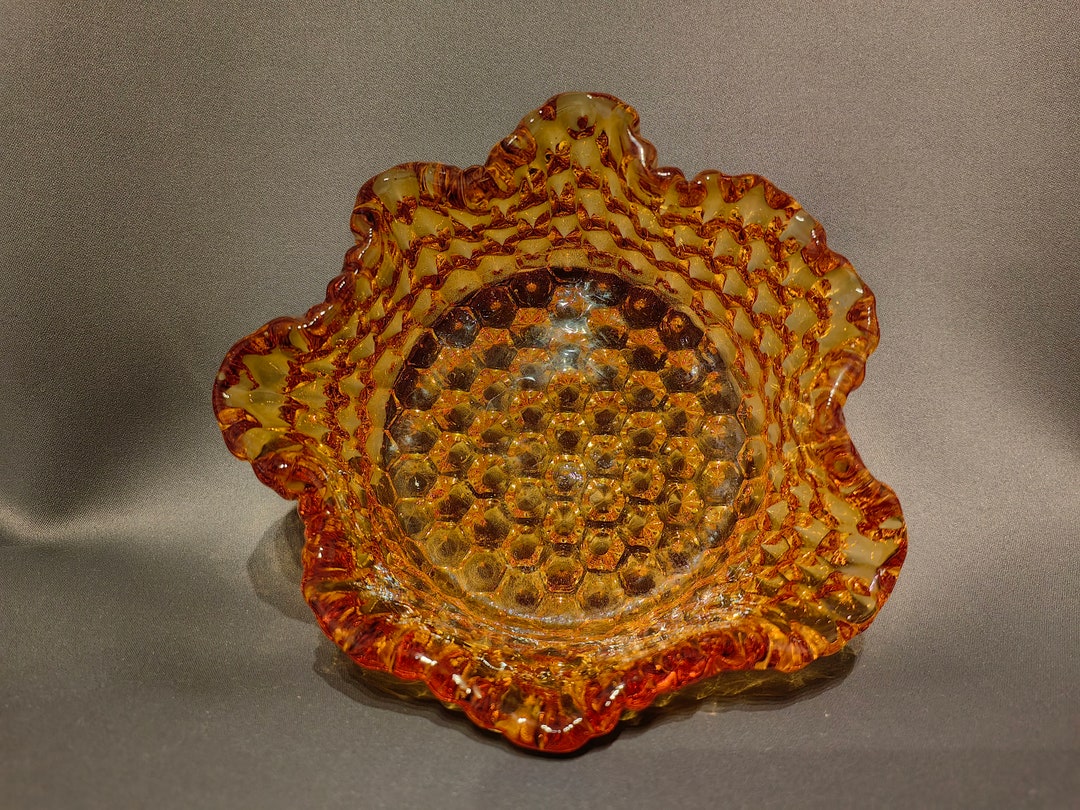 Decorative Bowl of Muurla, Honey Glass, Amber Glass. - Etsy