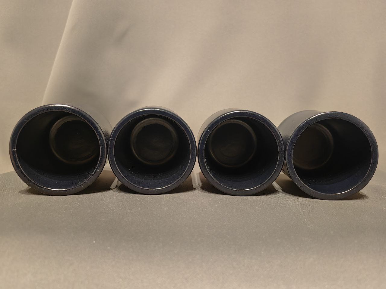 La Fermière 4 Dark Blue Yogurt Jars With Zodiac Signs, Glazed ...