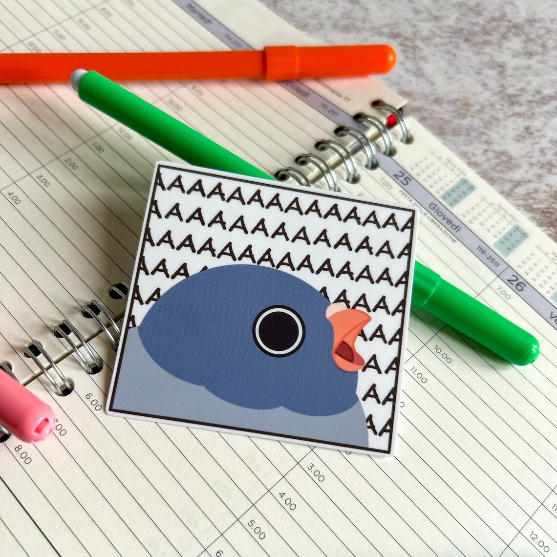 Desperate Pigeon Die Cut Sticker Cute Stationery Journaling Sticker ...