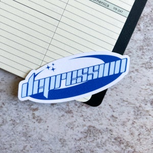 Depression Die Cut Sticker | Glitter Sticker | Bujo | Cute Stationery ...