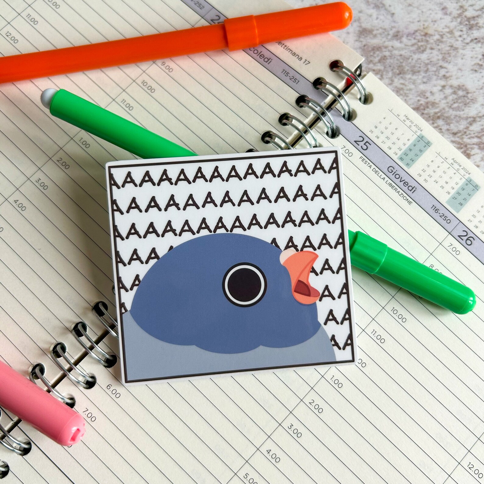 Desperate Pigeon Die Cut Sticker Cute Stationery Journaling Sticker ...