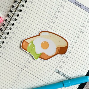 Frog on Toast Die Cut Sticker | Cute Stationery | Journaling Sticker ...