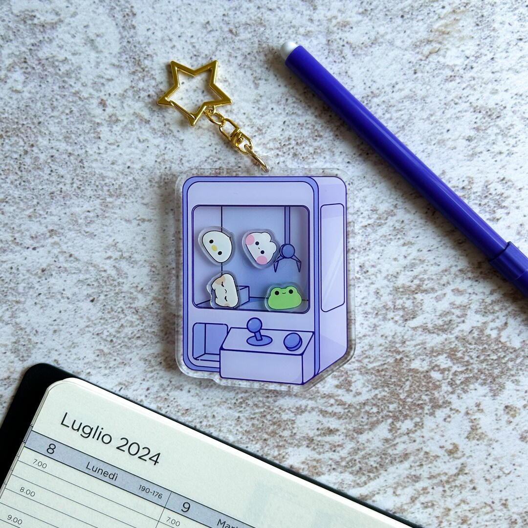 Claw Machine Shaker Keychain | Shaker Charms | Cute Stationery | Cute ...