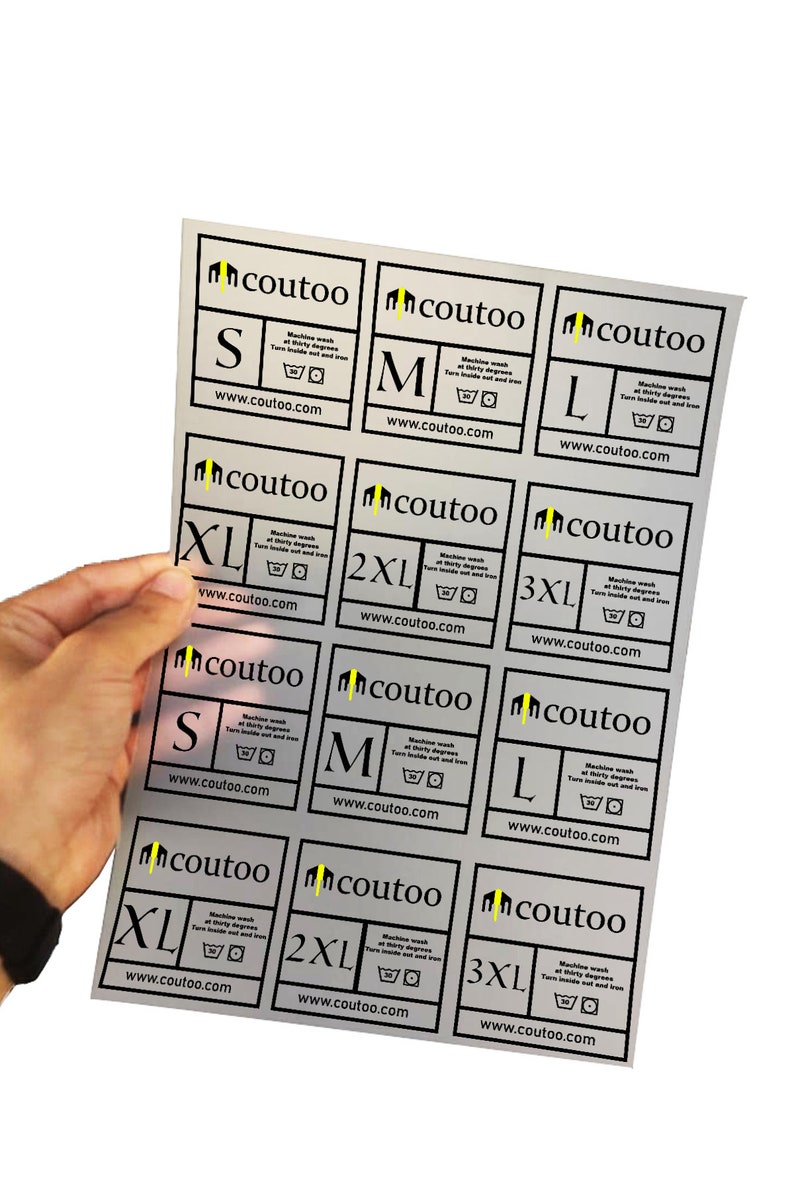 500 Pcs. Tagless Clothing Labels,tagless Labels, Iron on Printed Labels ...