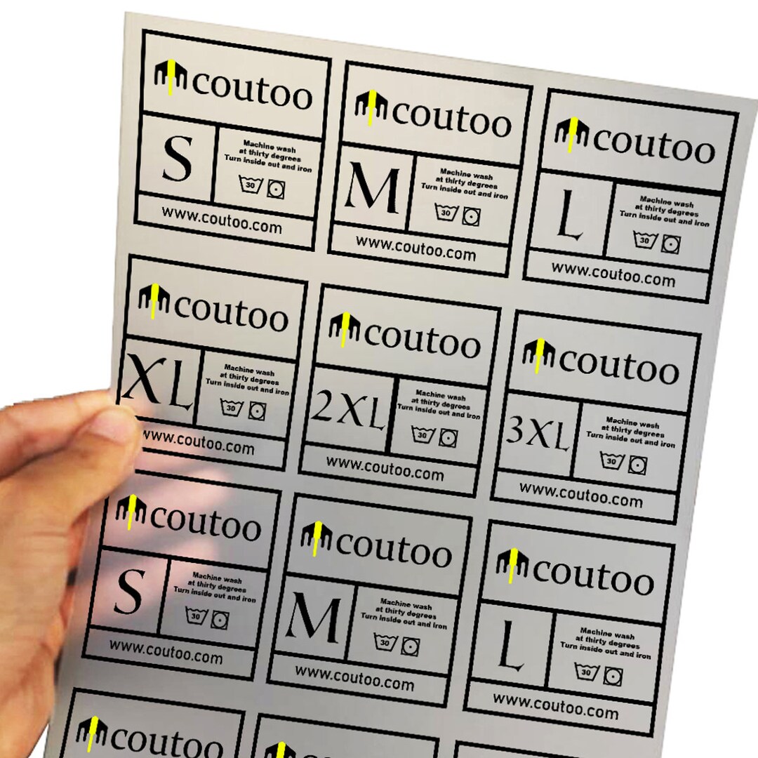 500 Pcs. Tagless Clothing Labels,tagless Labels, Iron on Printed Labels ...