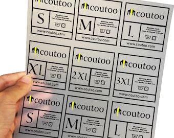 500 Pcs. Tagless Clothing Labels,tagless Labels, Iron on Printed Labels ...