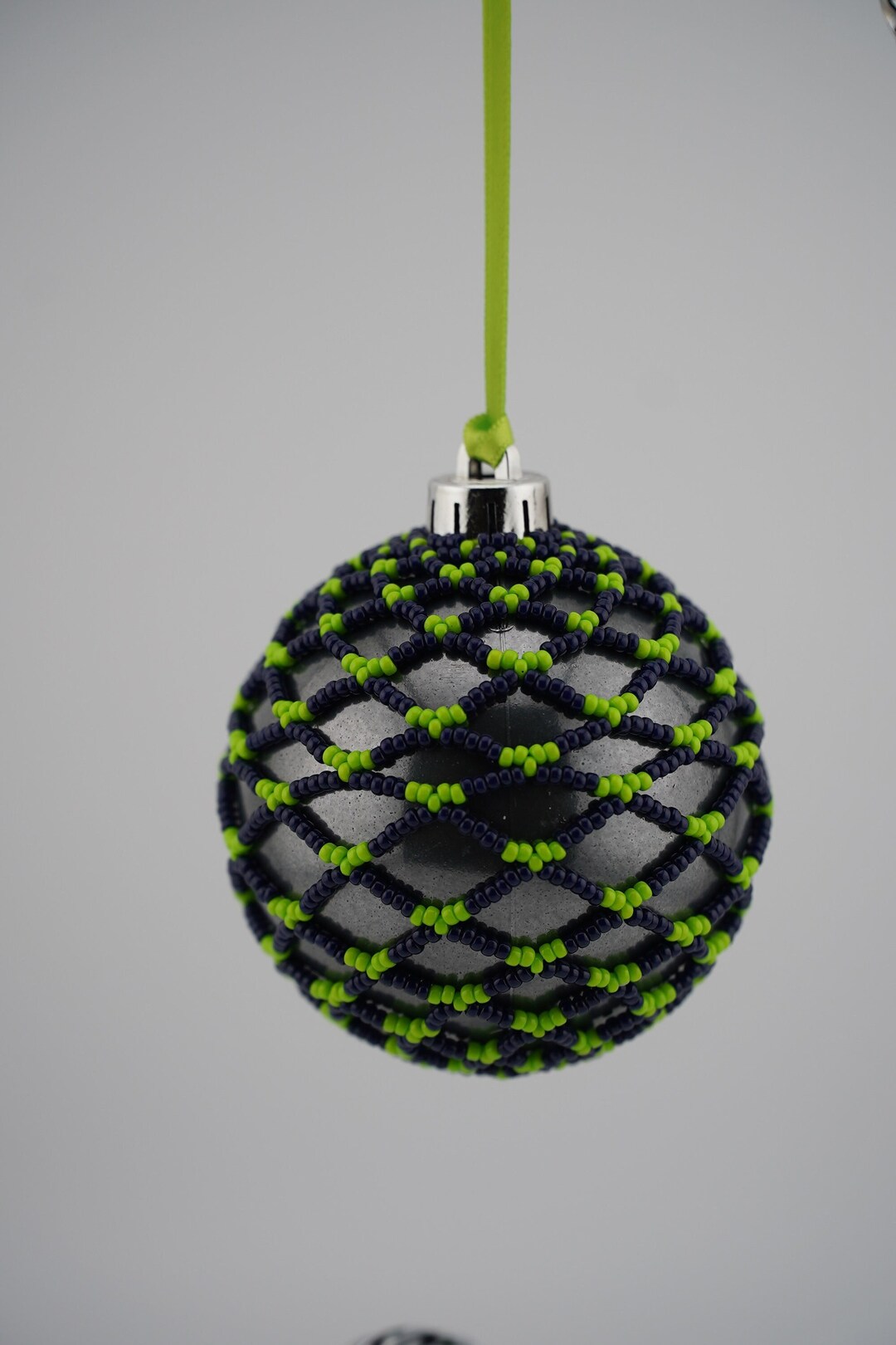 Seahawks Seed Bead Ornament, Native American Made - Etsy
