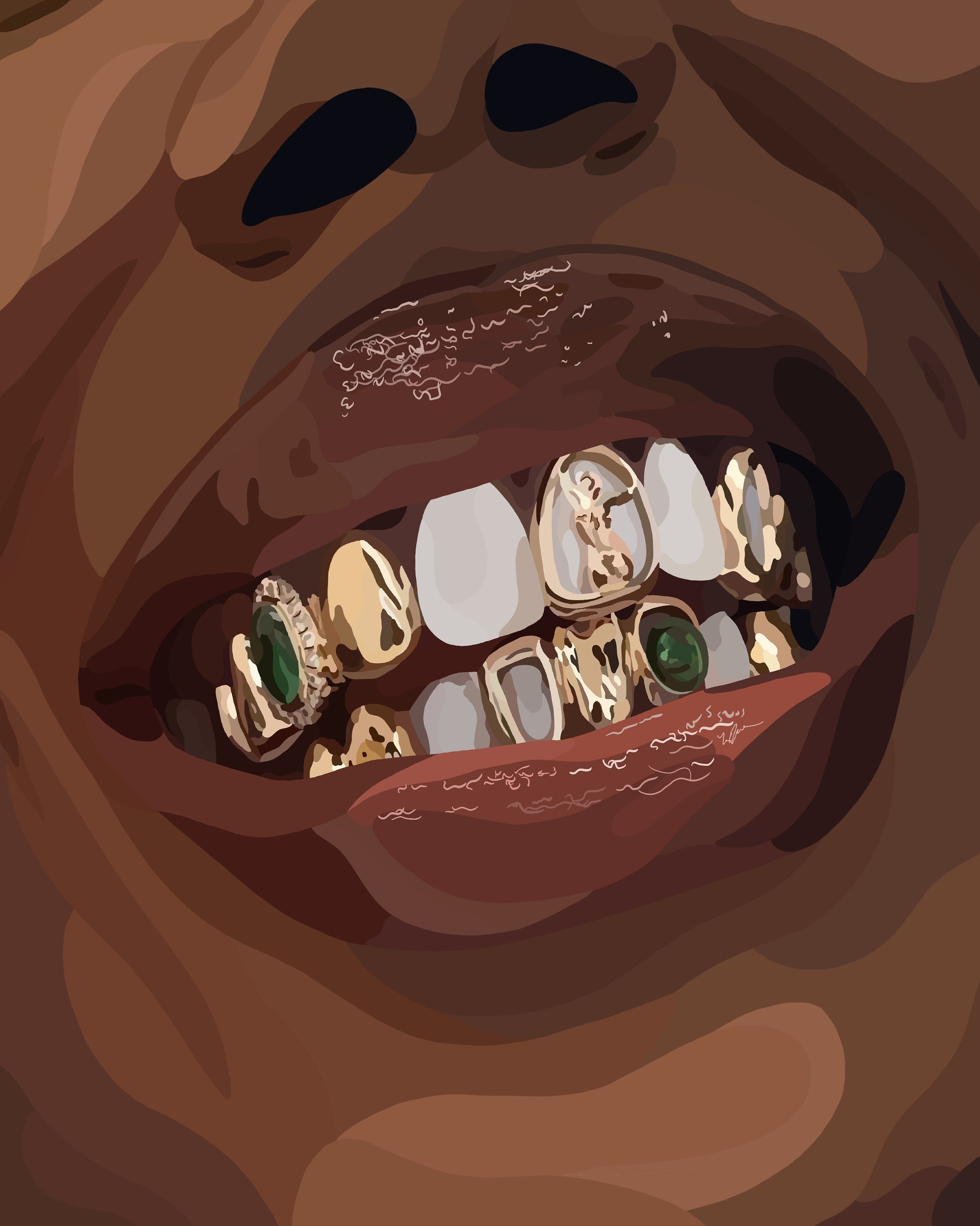 Gold Grills, Grillz, Black Woman, Urban Art, Black Art, Wall Art, Digital Download, Printable ...