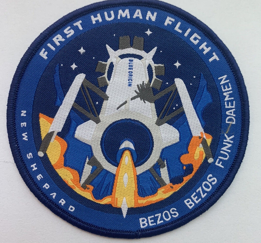 Original Blue Origin First Human Flight Mission Patch Bezos 3.5 - Etsy