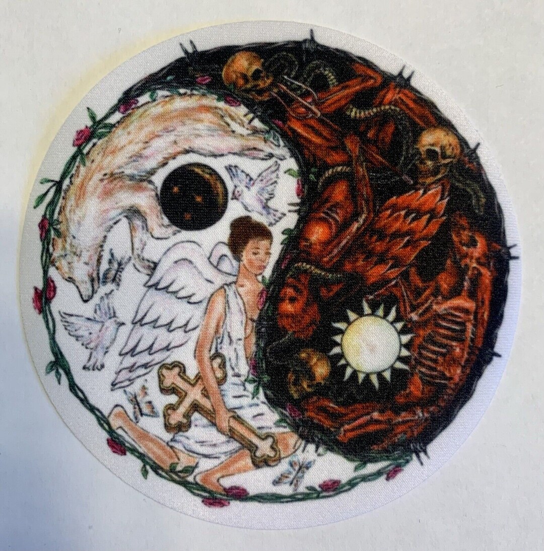 Yin Yang Heaven Hell Sticker Iron on Patch 3.5 - Etsy