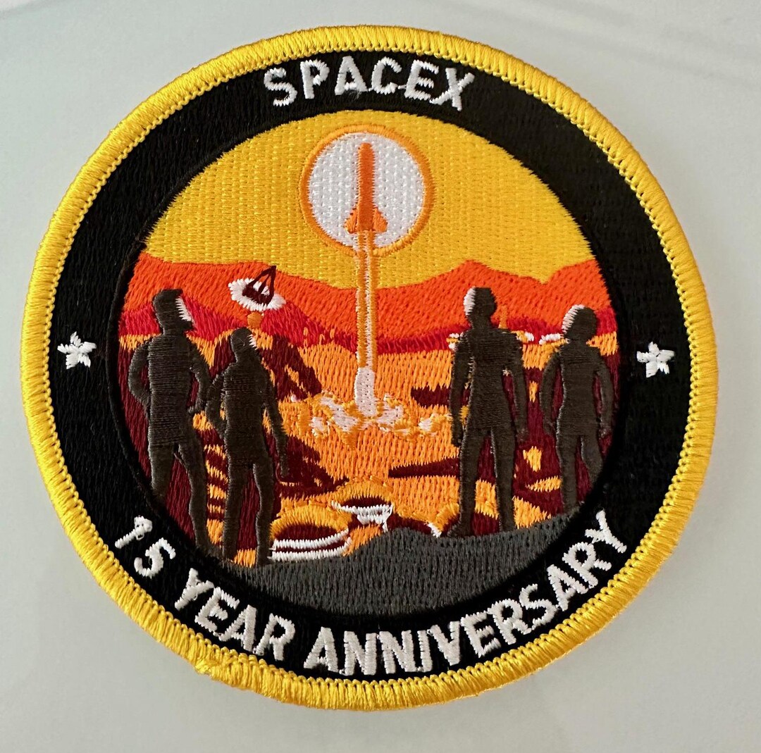 Spacex 15 Year Anniversary Commemorative Space Flight Patch 3.5 Iron on ...