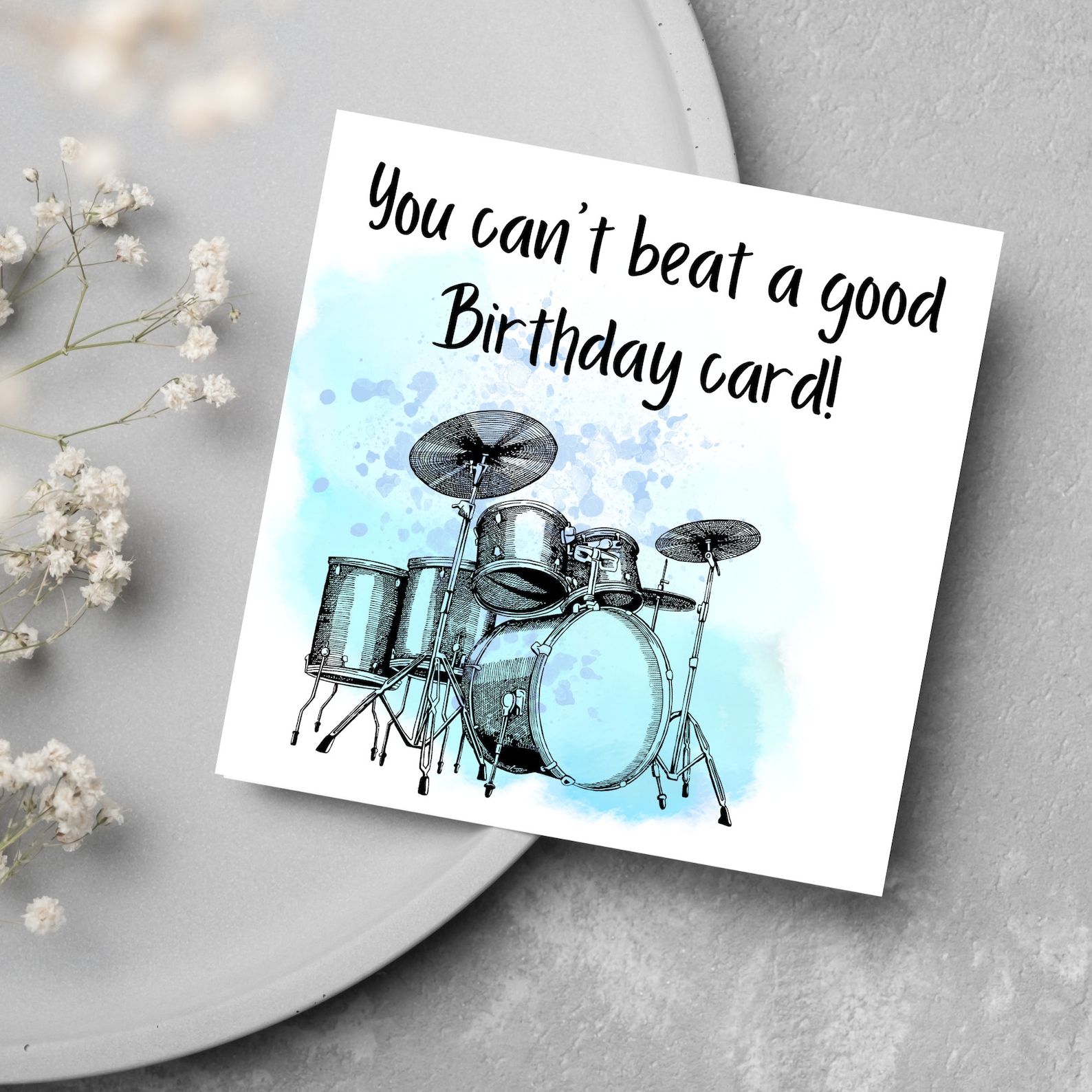 Drum Birthday Card, Drummer Birthday Card, You Can't Beat a Good ...