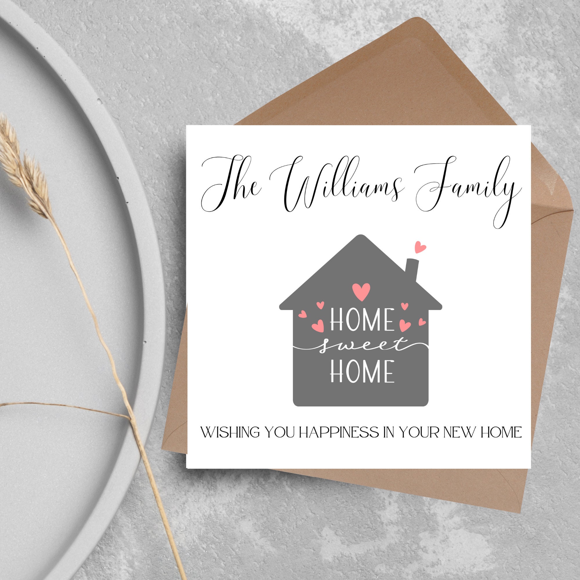Personalised New Home Card, Moving House, First Home Card, New House ...