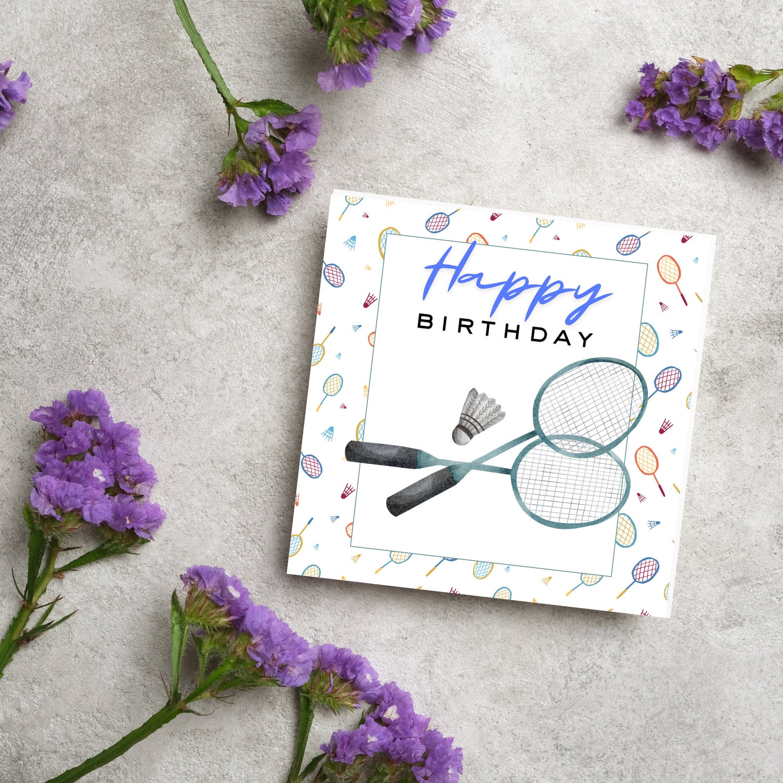 Badminton Birthday Card, Sport Card, Sport Birthday Card, Card for Him ...