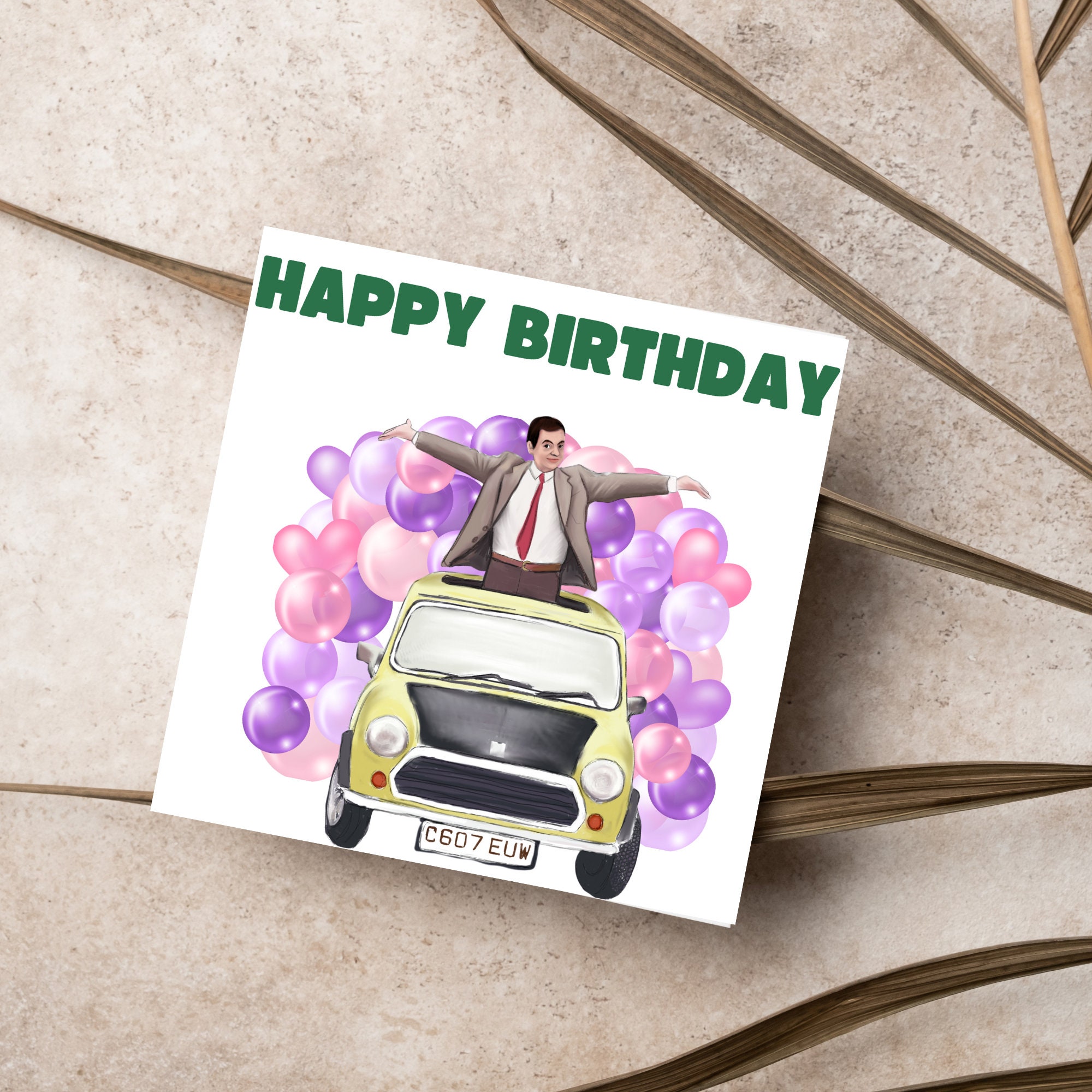 Mr Bean Birthday Card, Happy Birthday Card With Mr Bean, Funny Birthday ...