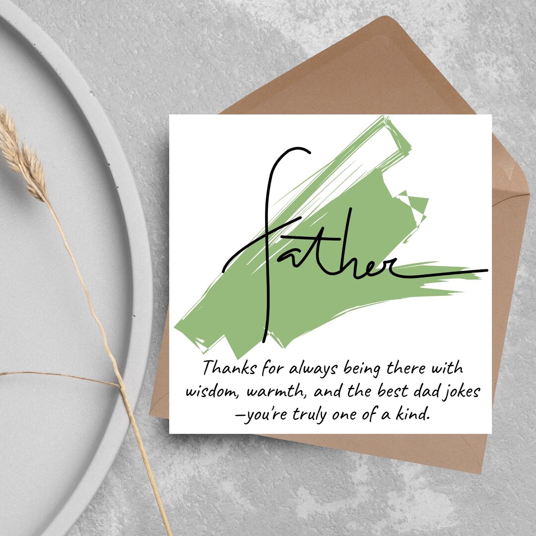 Father's Day Card, Step Father's Day Card, Card for Dad, Dad Card ...