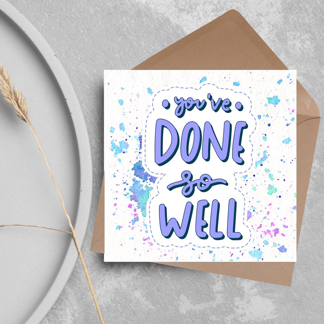 Well Done Card, Congratulations Card, Exam Card, Graduation Card ...