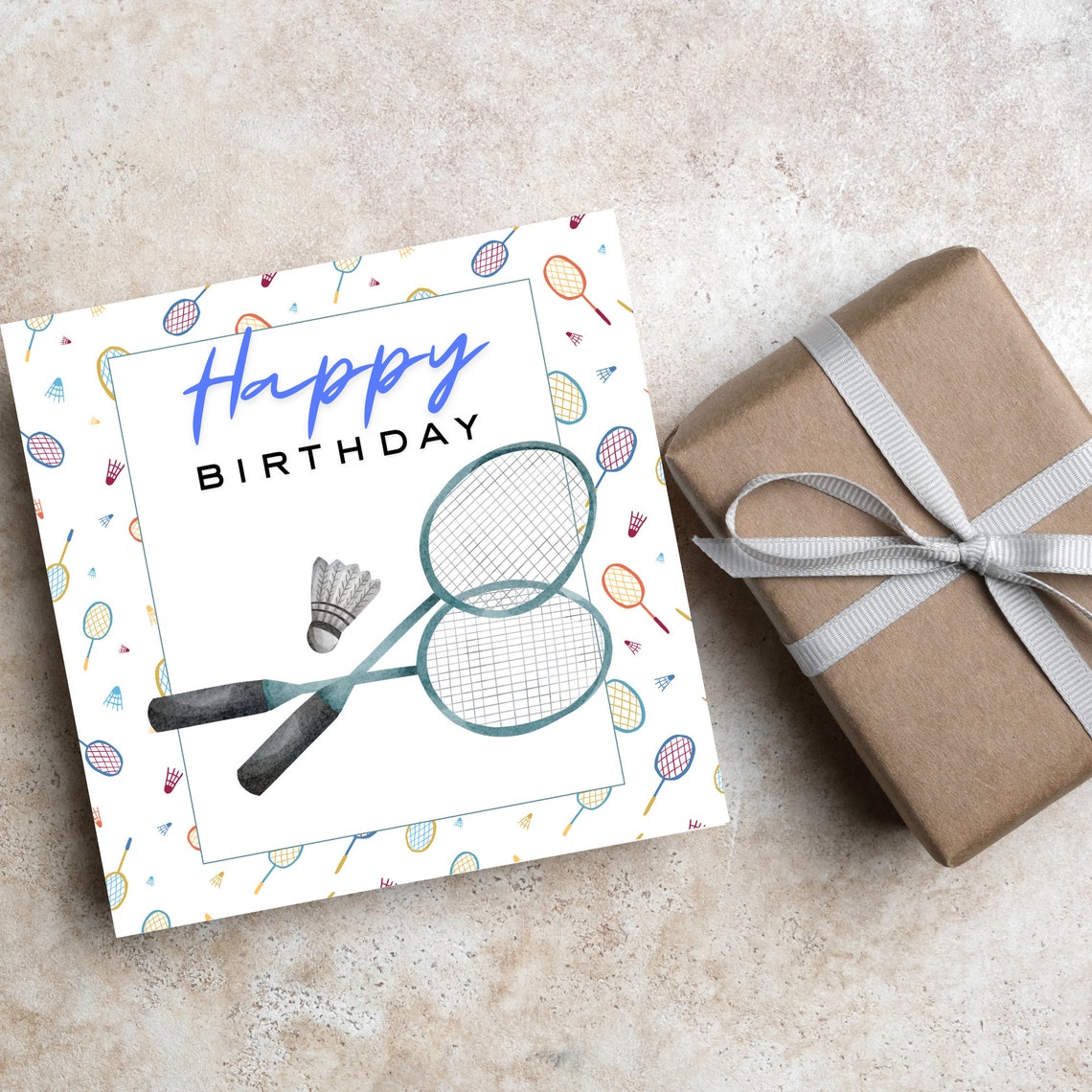 Badminton Birthday Card, Sport Card, Sport Birthday Card, Card for Him ...