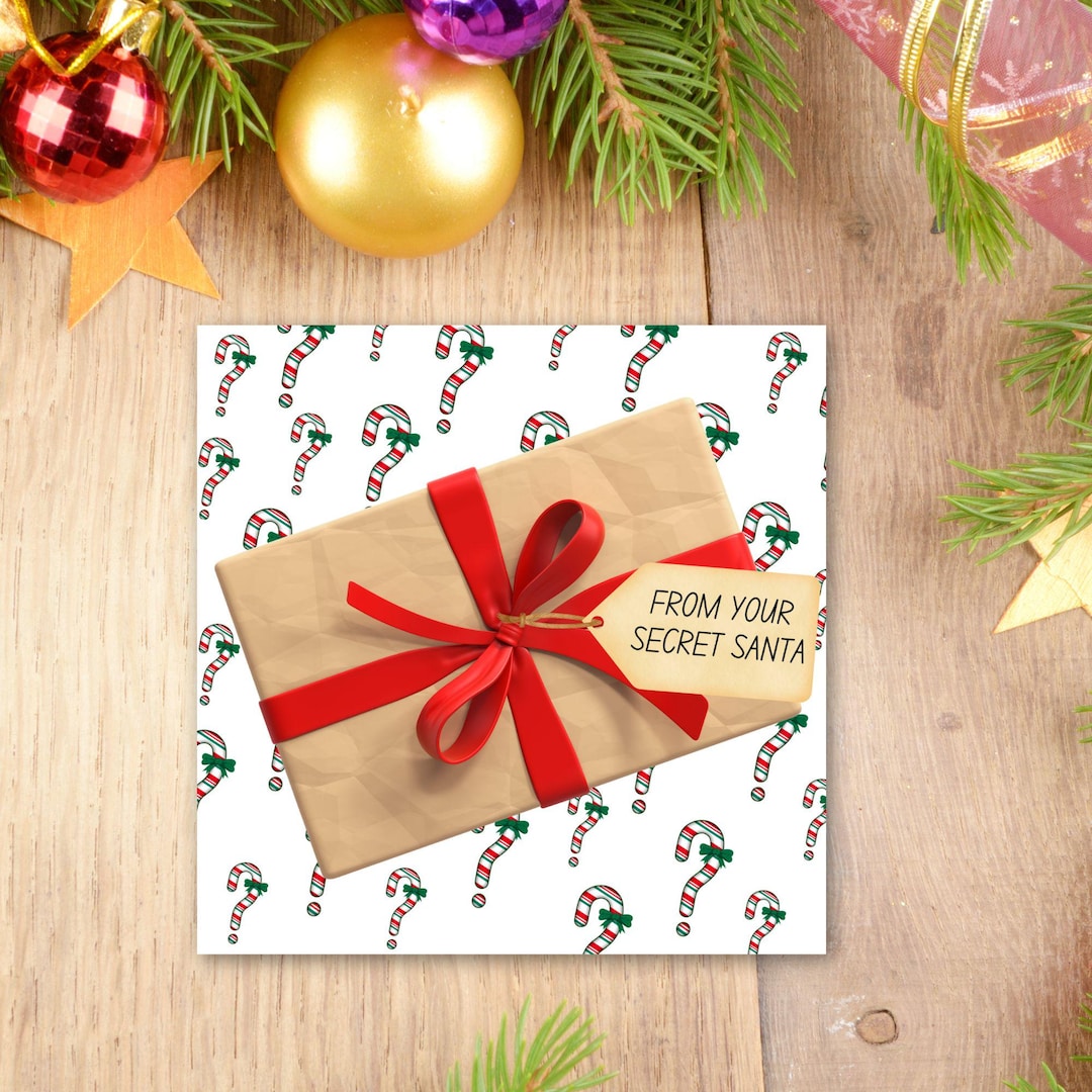 Secret Santa Christmas Card, Office Card, Work Card, Xmas Card, Co ...