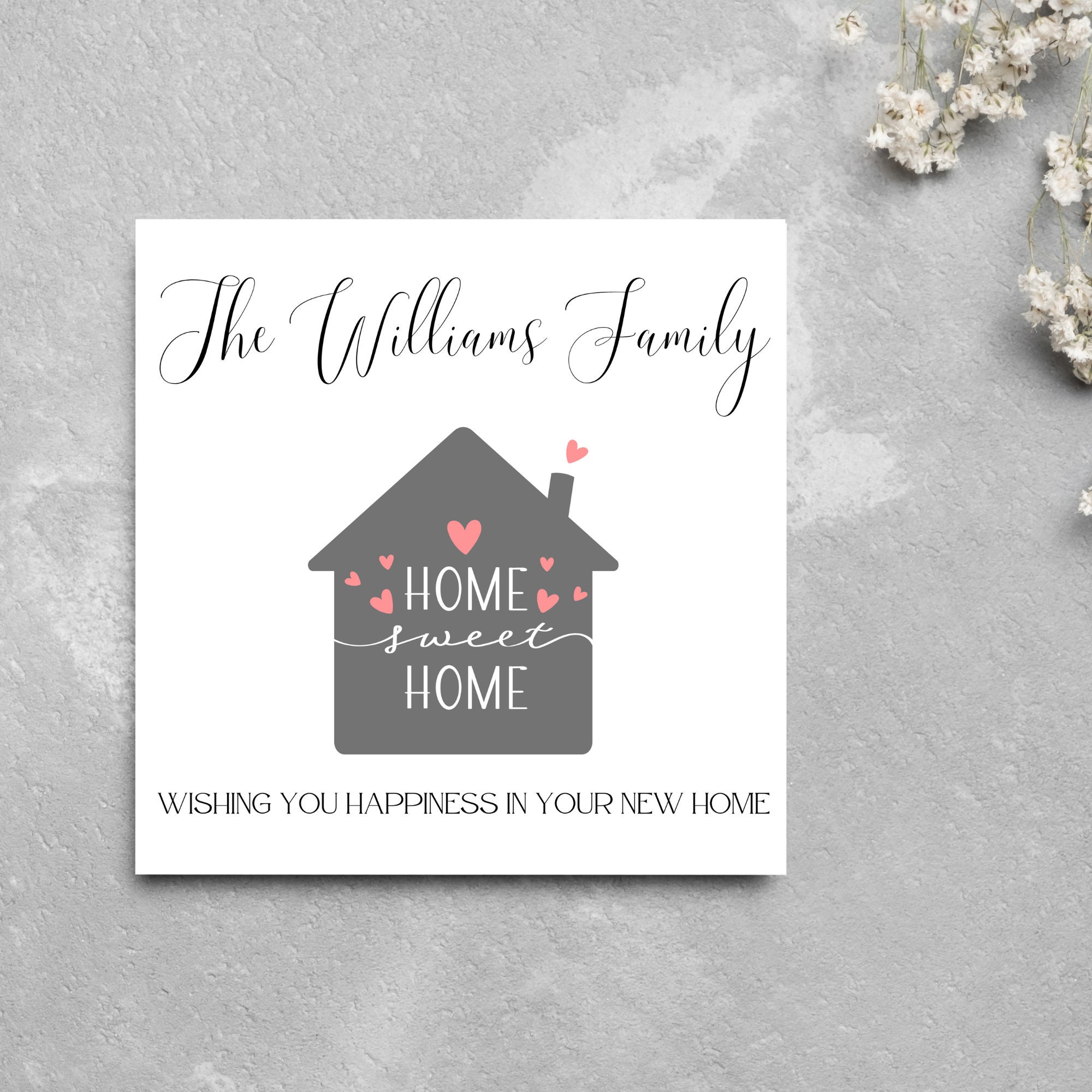 Personalised New Home Card, Moving House, First Home Card, New House ...