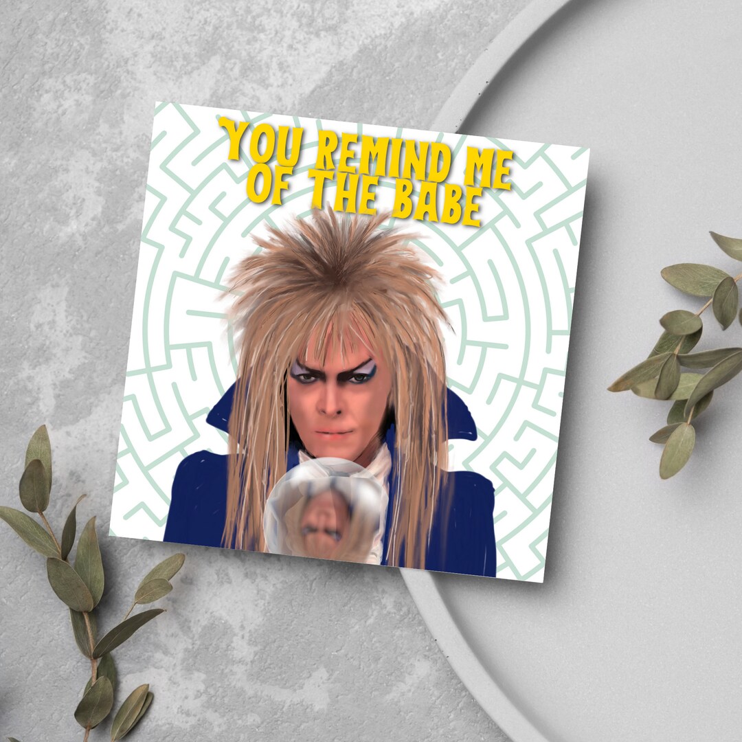 Labyrinth Birthday Card, Labyrinth Film Card, the Goblin King Birthday ...
