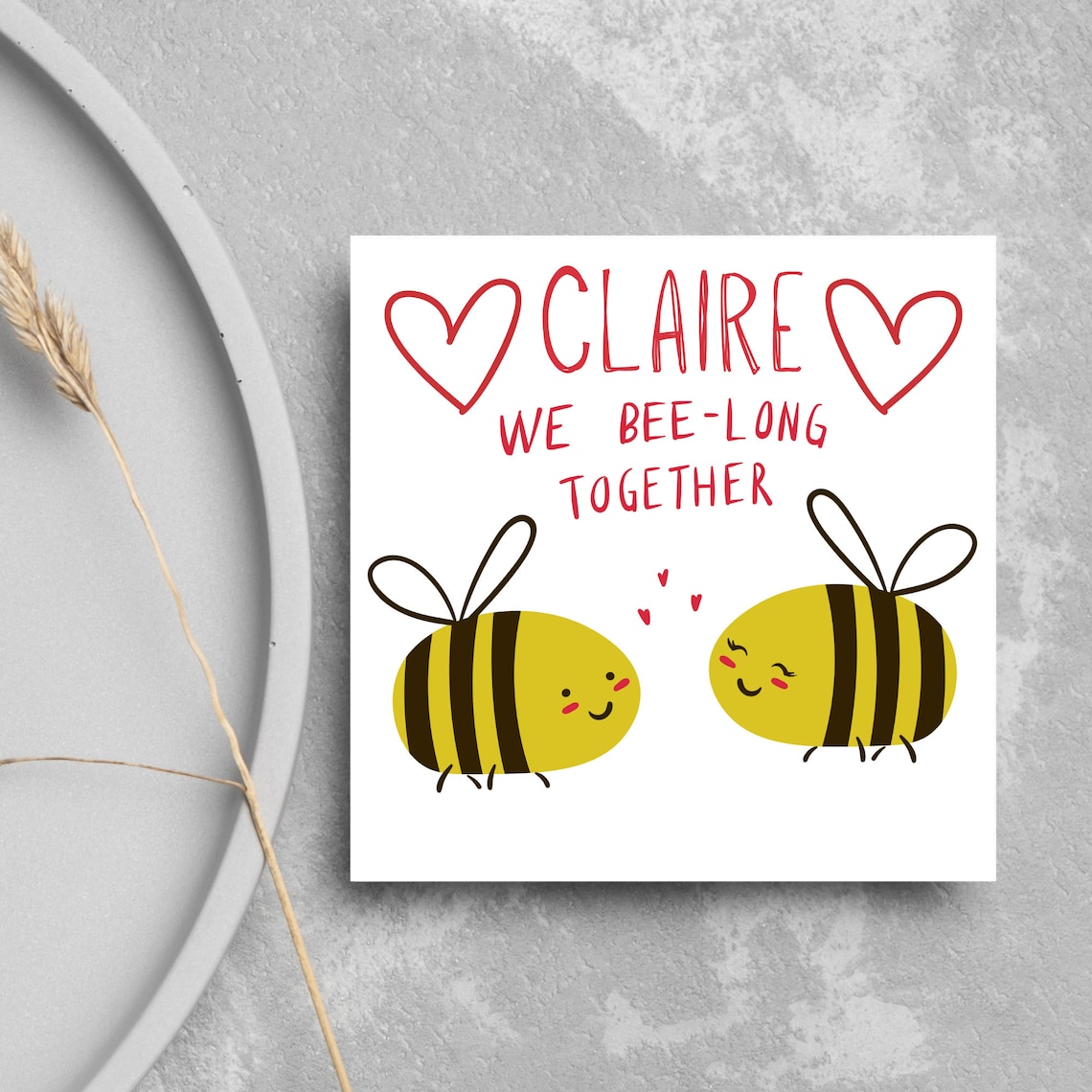 Personalised Card, Bee Card, Bee Pun Card, Anniversary Card, Honey Bee ...