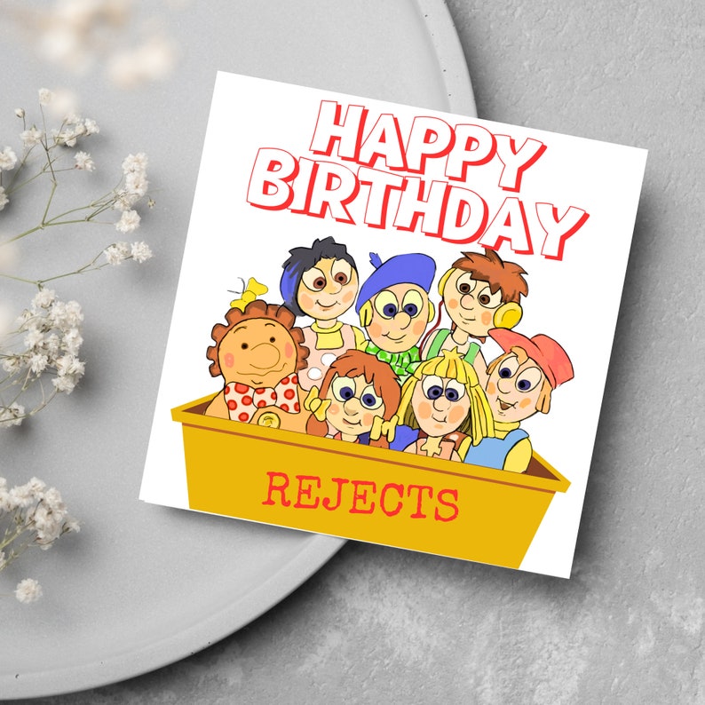 Raggy Dolls Birthday Card 80's Cartoon Birthday Card, 40th Birthday ...