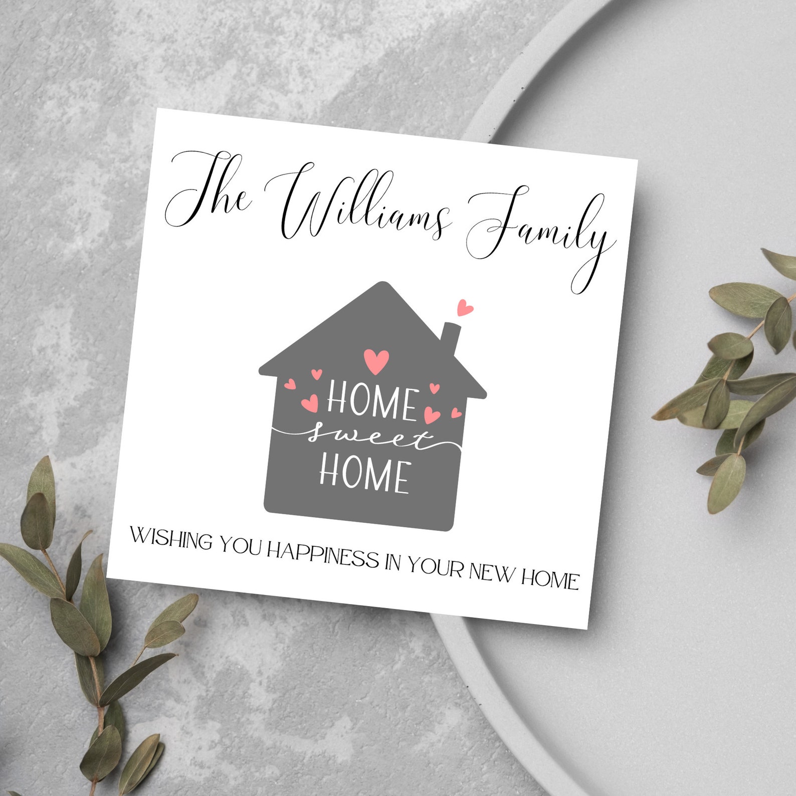 Personalised New Home Card, Moving House, First Home Card, New House ...