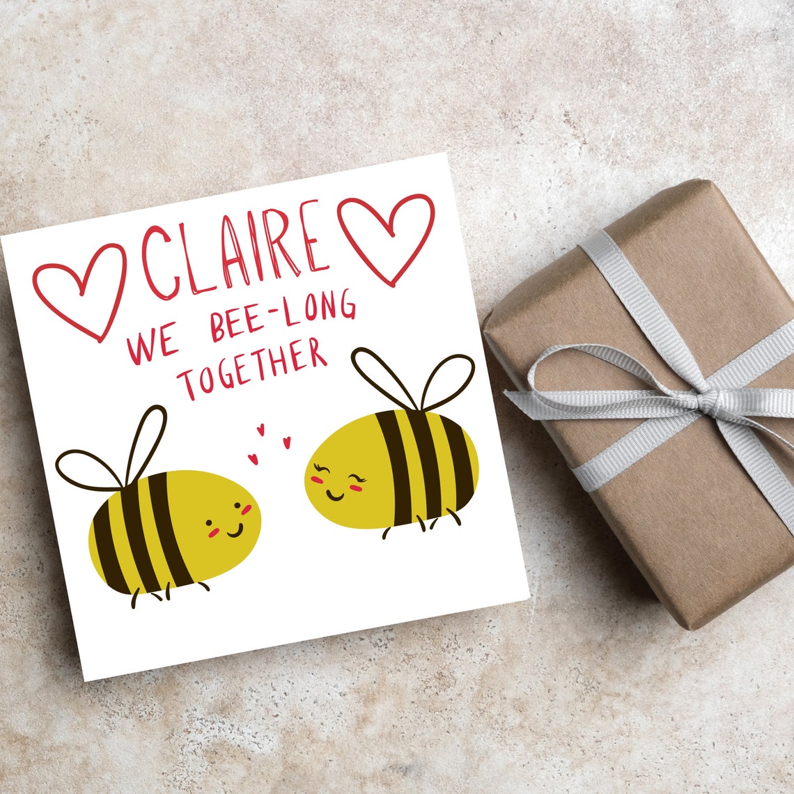 Personalised Card, Bee Card, Bee Pun Card, Anniversary Card, Honey Bee ...