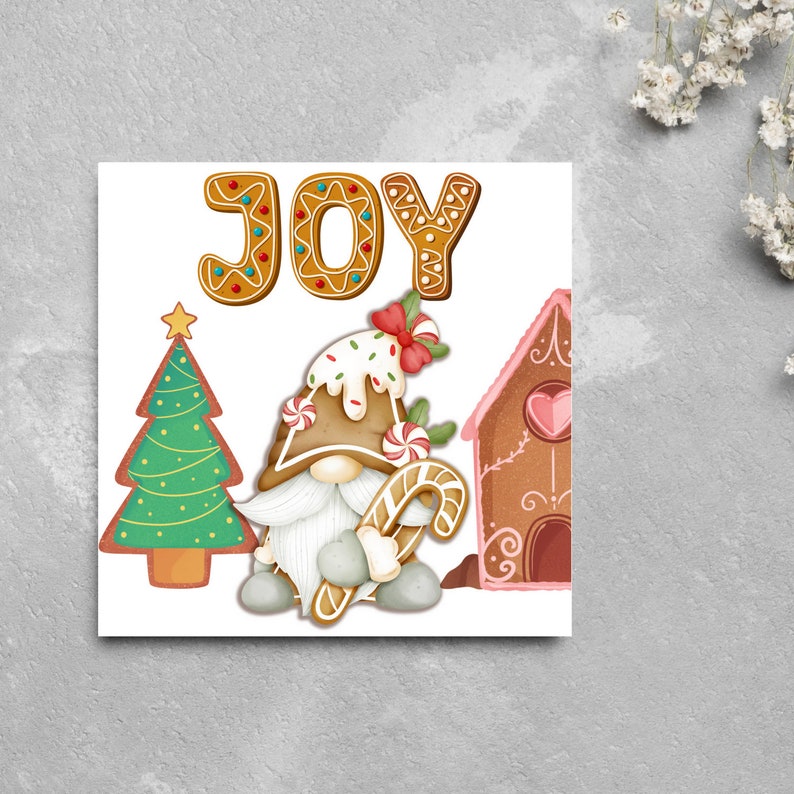 Cute Gonk Christmas Card Festive Christmas Gonk Card for Mum - Etsy