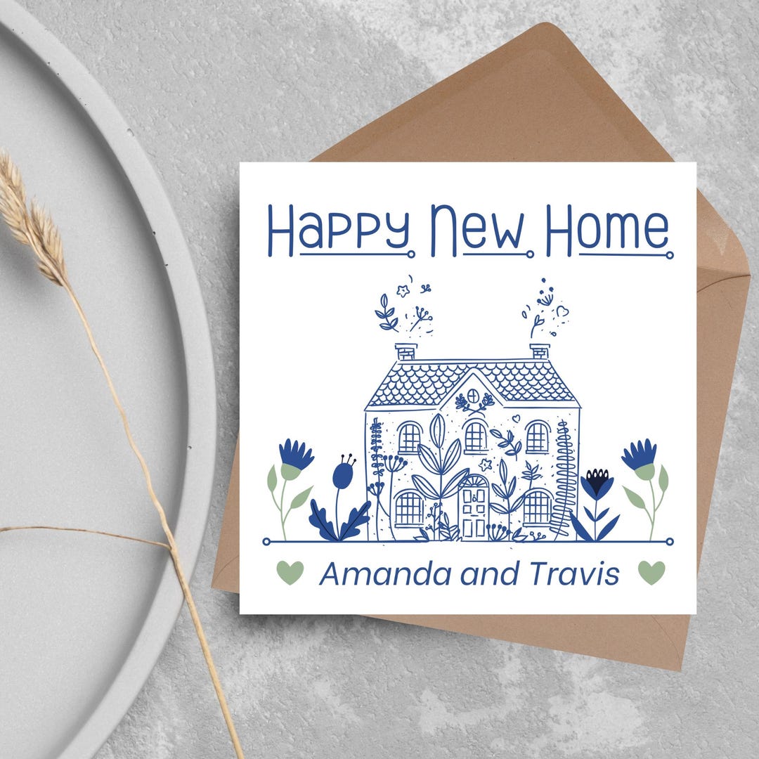 Personalised New Home Card, Moving House, First Home Card, New House ...