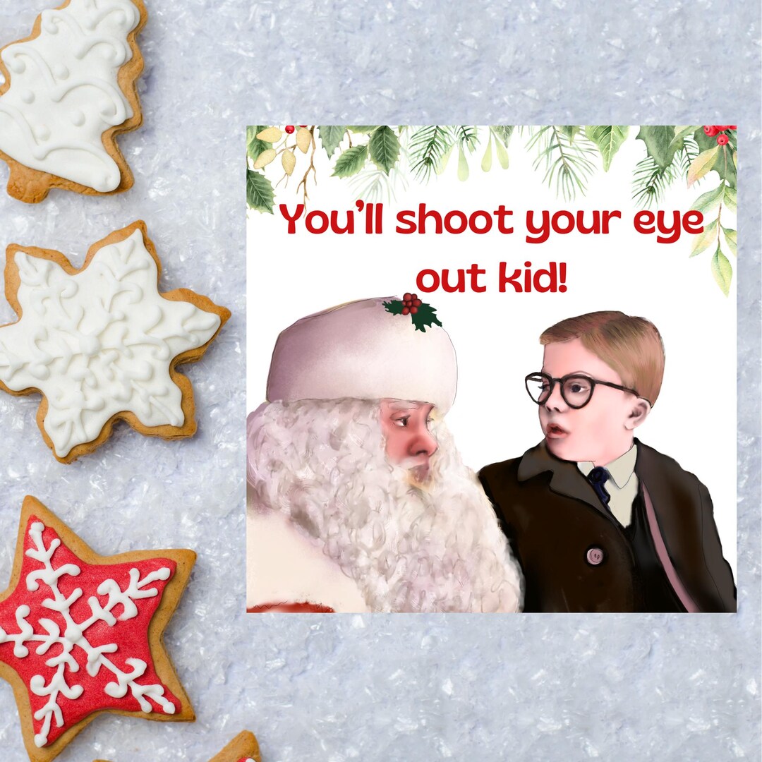 A Christmas Story Movie Card, 1980s Christmas Card, Christmas Movie ...