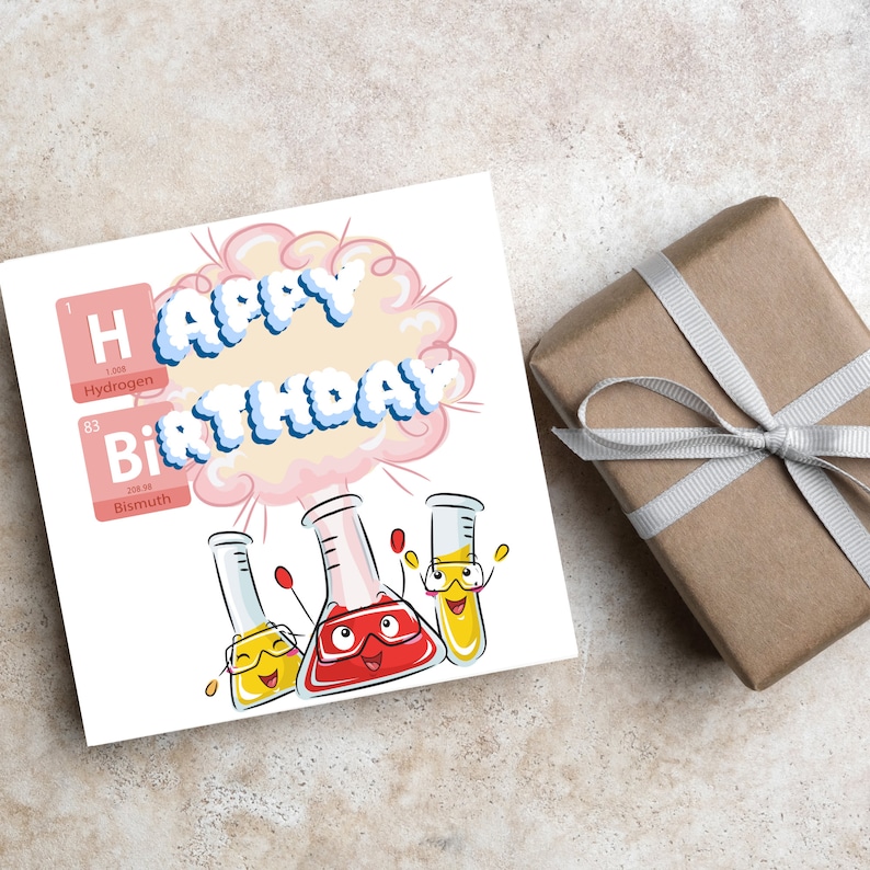 Chemistry Birthday Card, Funny Birthday Card for Chemists, Funny ...