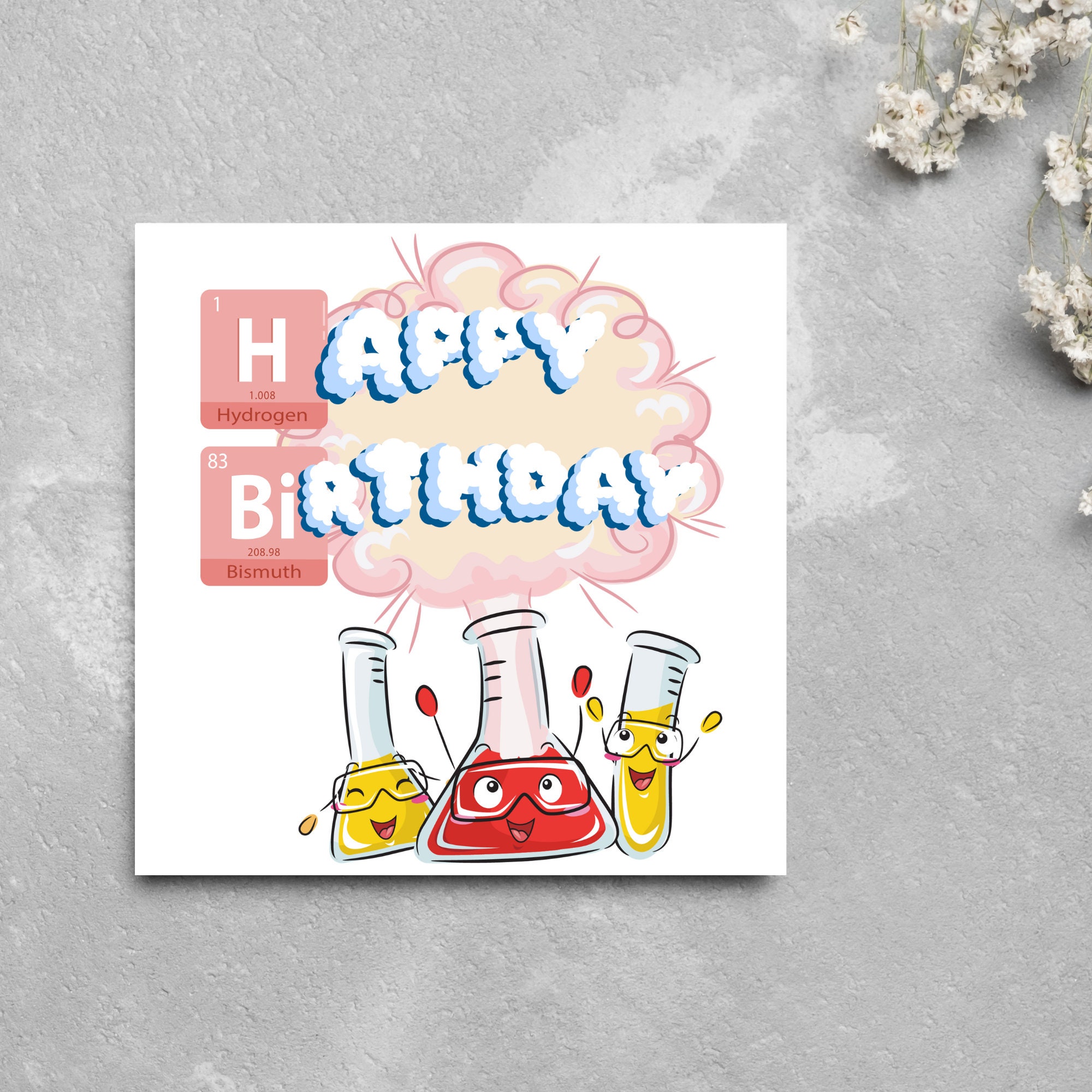Chemistry Birthday Card, Funny Birthday Card for Chemists, Funny ...
