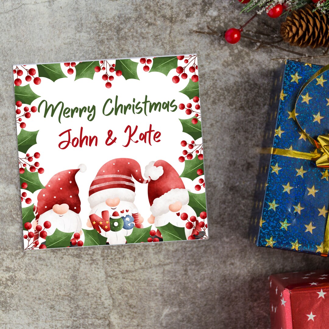 Cute Christmas Gonk Card for Couple Christmas Card for - Etsy