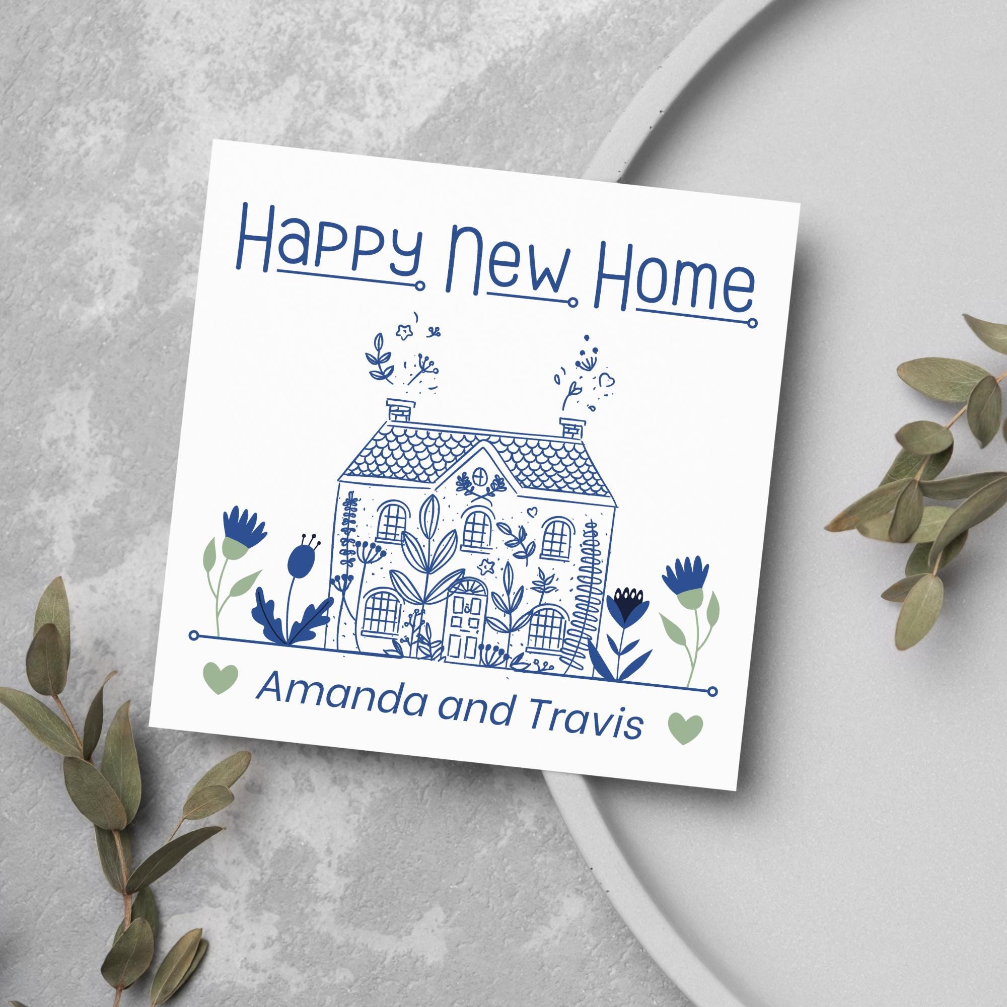 Personalised New Home Card, Moving House, First Home Card, New House ...