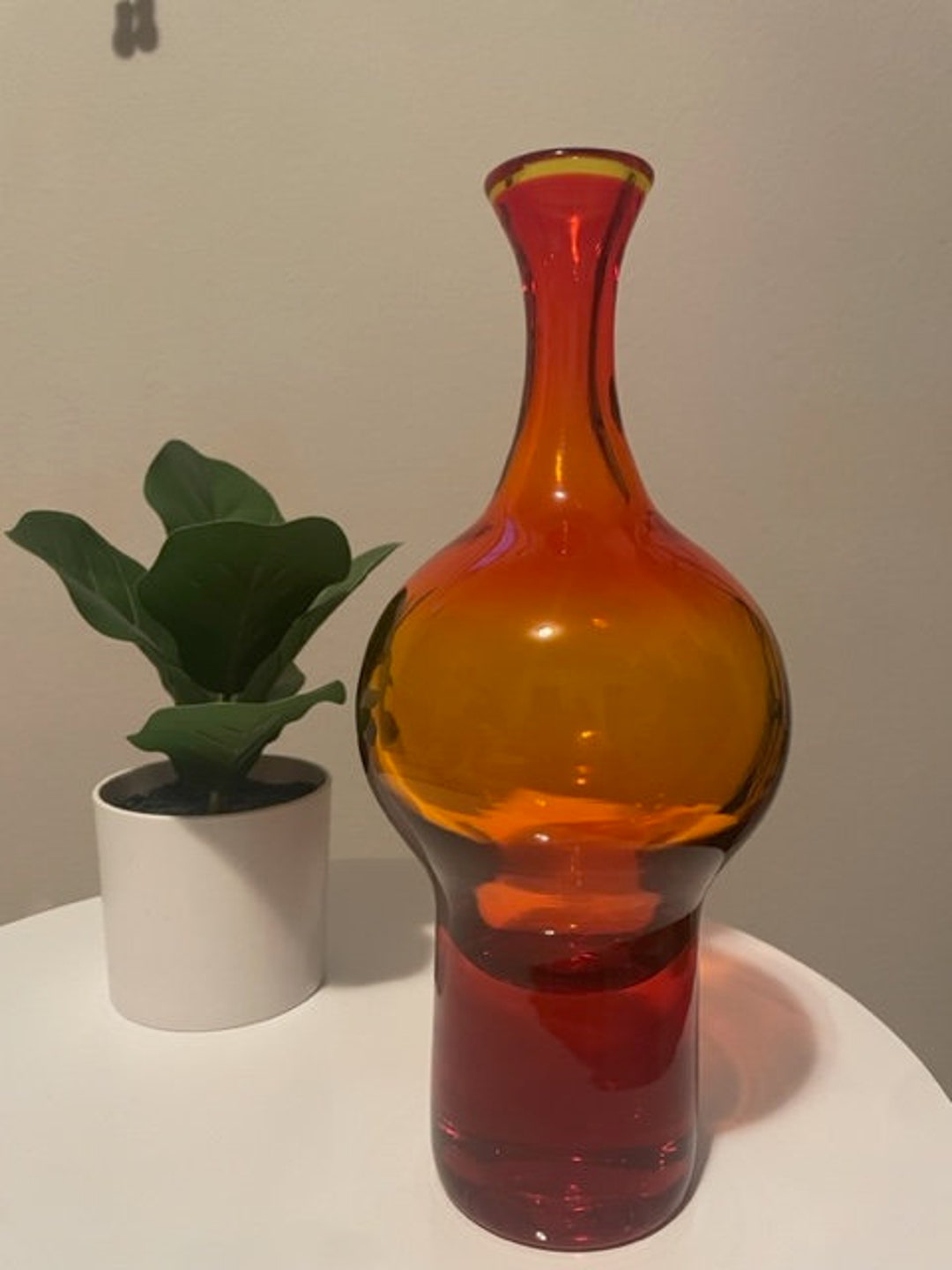 GFC Tom Connally Art Glass Greenwich Flint Craft 1159 Vase - Etsy