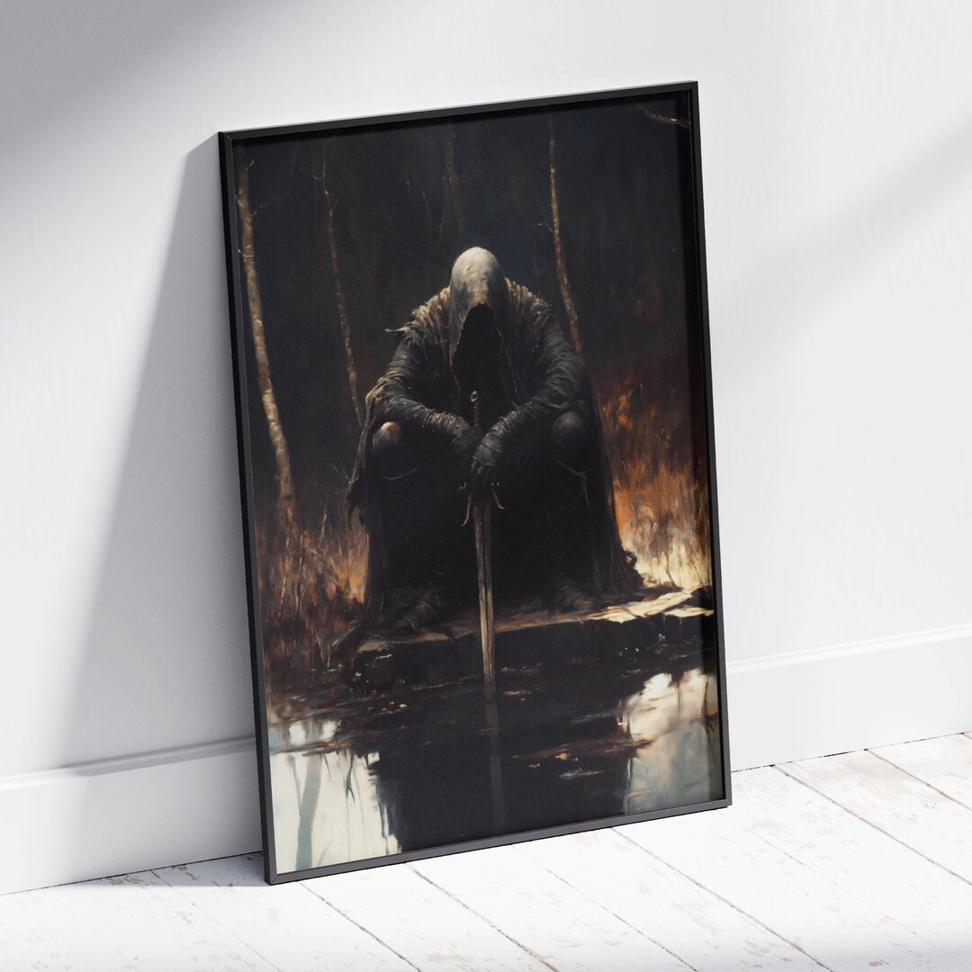 Knight of Death 2, Dark Fantasy Poster, Physical Print - Etsy