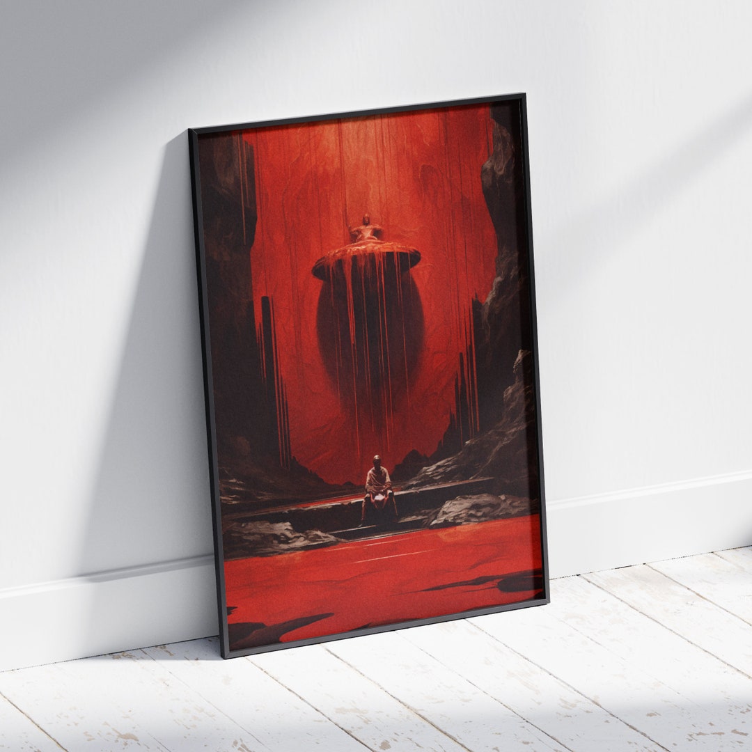 Sitting Man, Dark Fantasy, Physical Print - Etsy