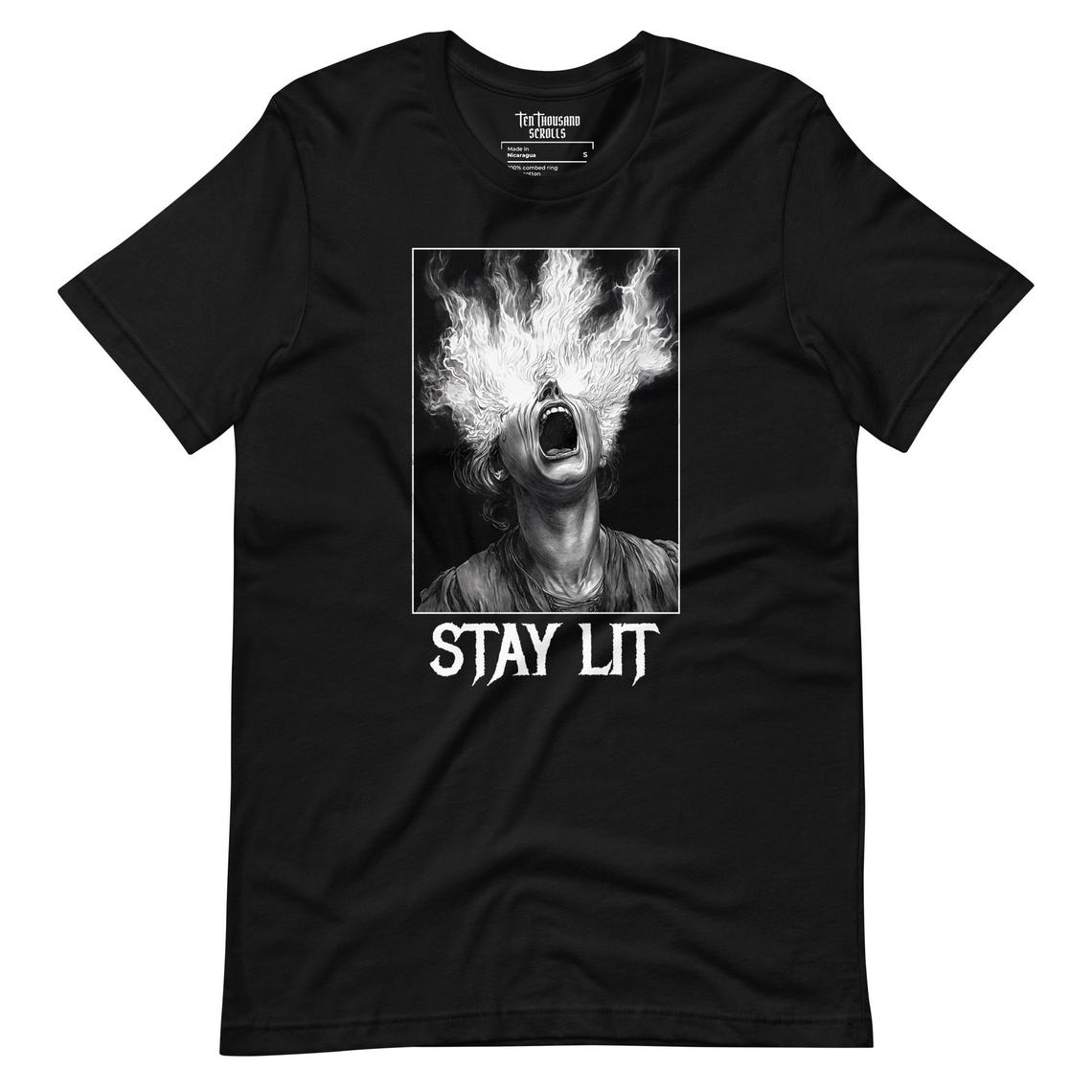 Stay Lit T-shirt | Dark Fantasy Tee | Medieval Graphic T-shirt | Unisex ...