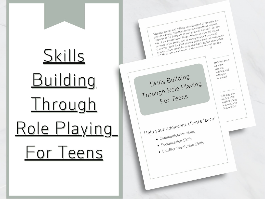 Skills Building Role Playing for Teens Scenario Packet Digital Download ...