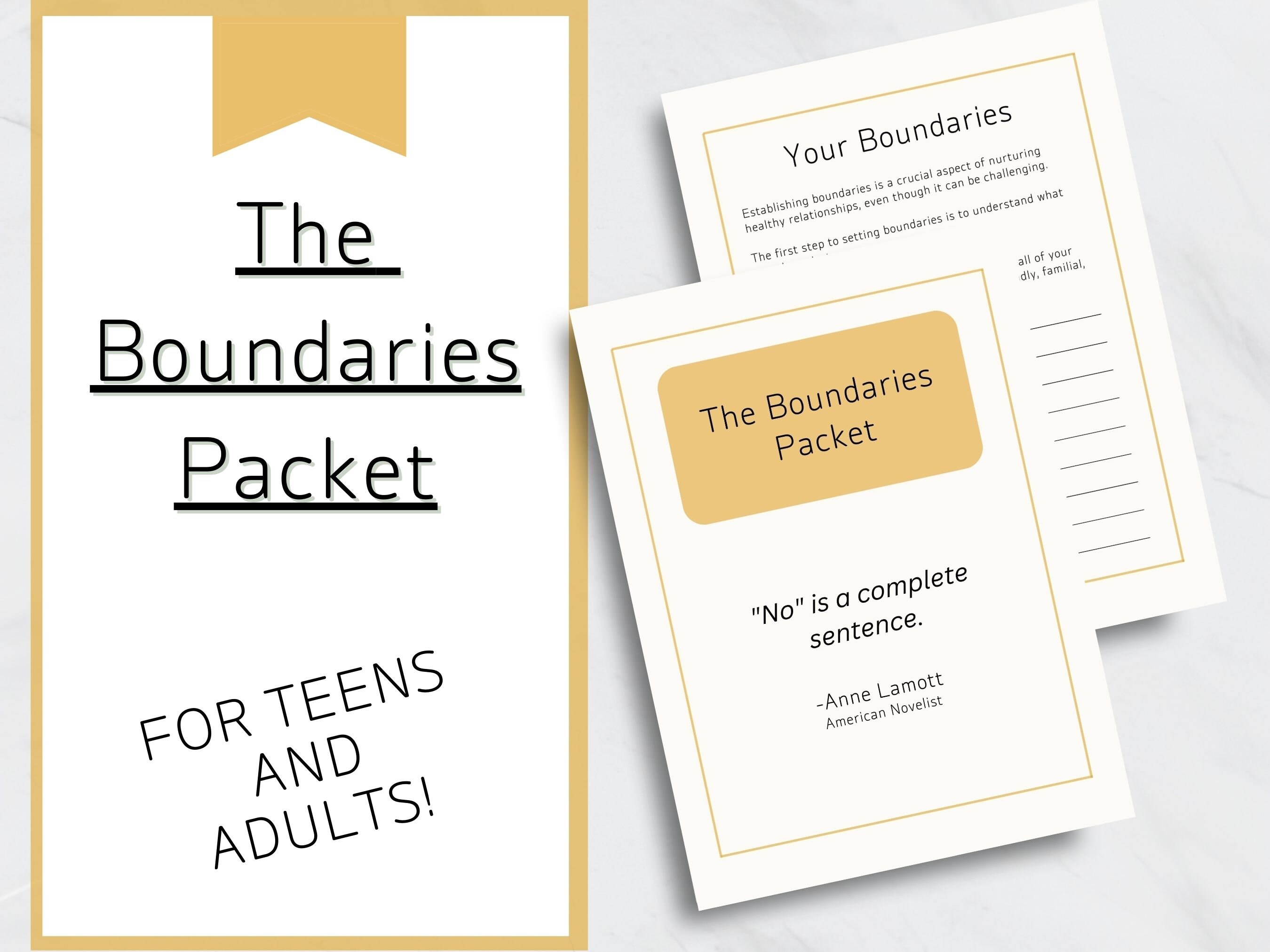 Boundaries Packet-digital Download - Etsy