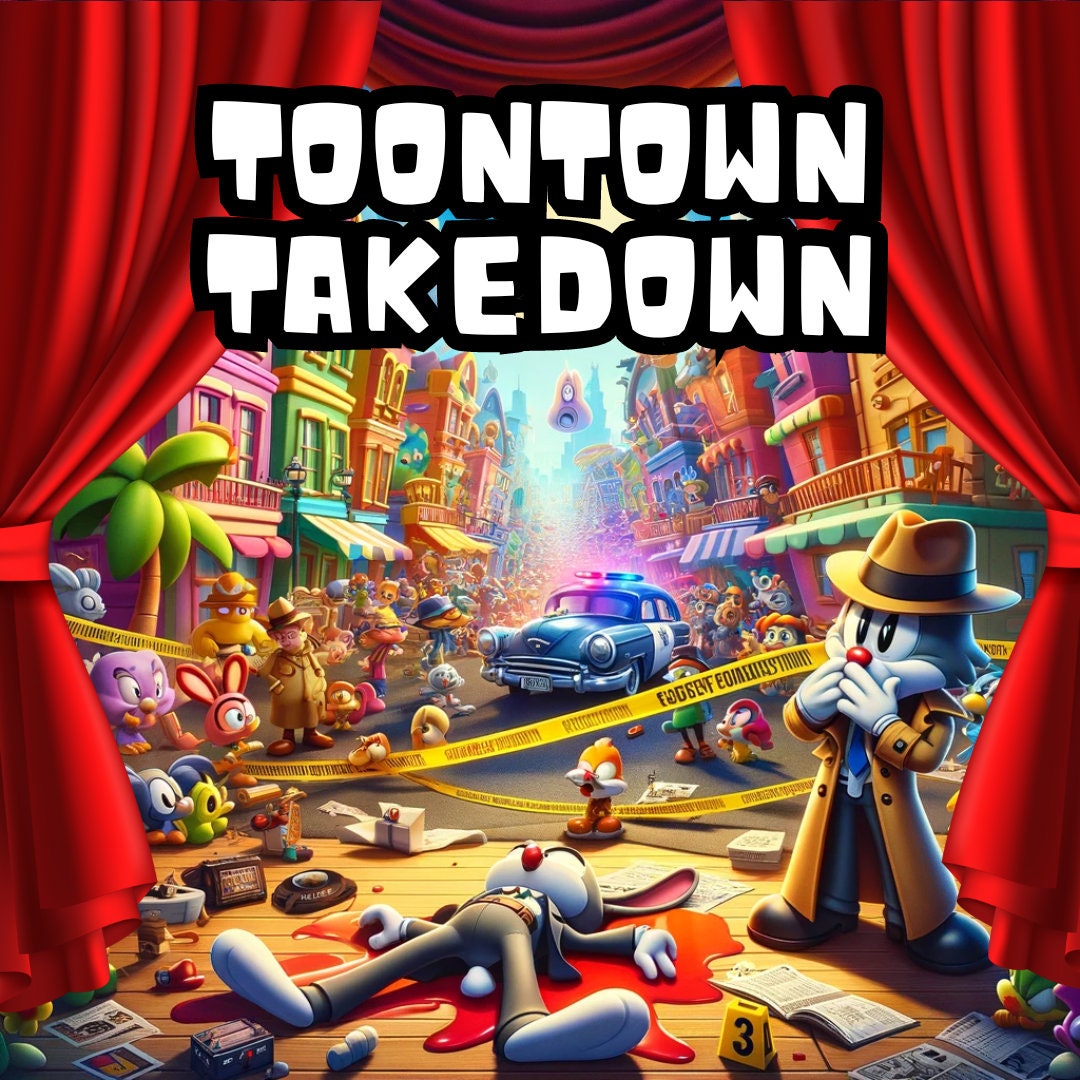 12 Suspects Toontown Takedown Mingle Murder Mystery Game Digital PDF - Etsy