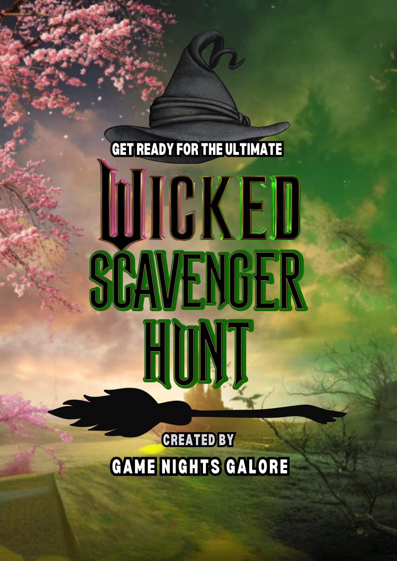Wicked Movie Trivia Scavenger Hunt - 6-20+ Players - Digital PDF - Etsy